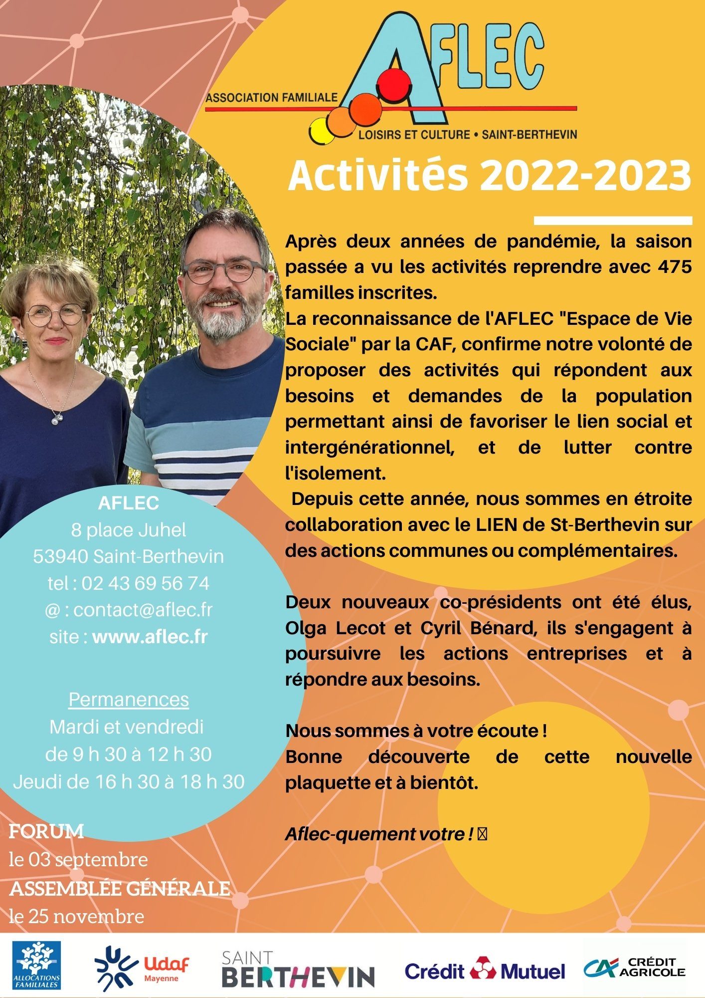 Plaquette des activités 2022-2023 – COUVERTURE – AFLEC